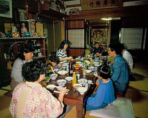 Japanese Family Eating