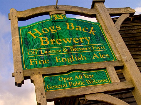 Cephas Picture Library - Asset Details 1201023- Hogs Back Brewery sign ...