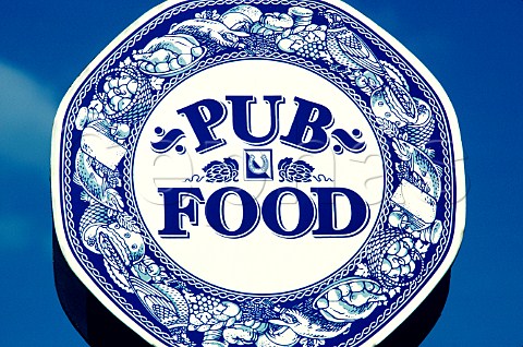 Cephas Picture Library - Asset Details 1202215- Pub food sign outside ...