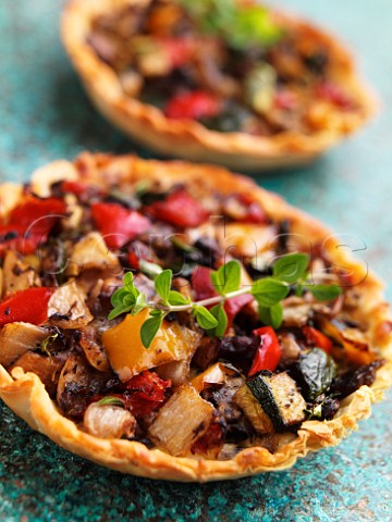 Cephas Picture Library - Asset Details 1209940- Roasted vegetable, filo ...